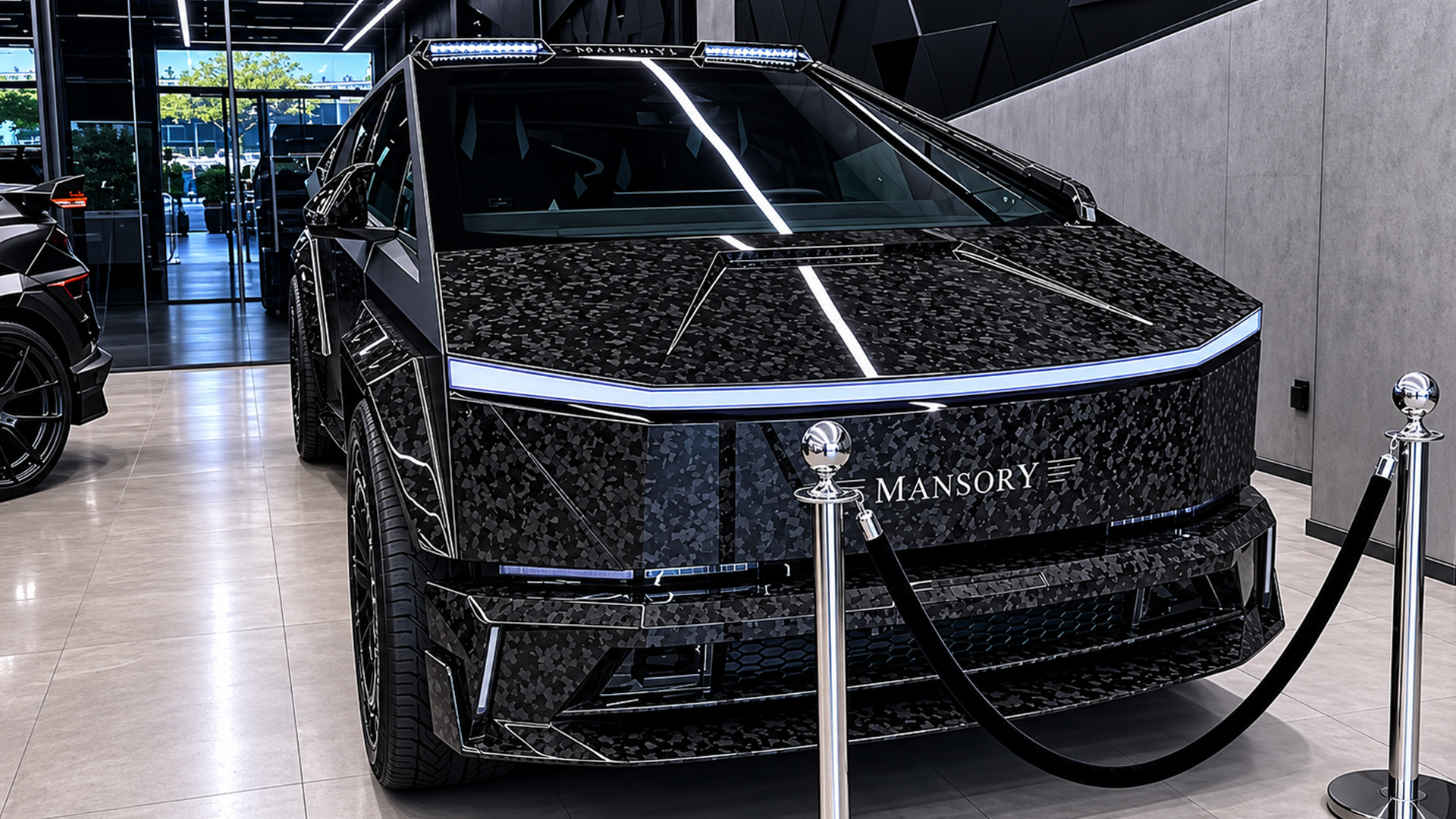 Op maat gemaakte Mansory elongation van 250.000 dollar in showroom