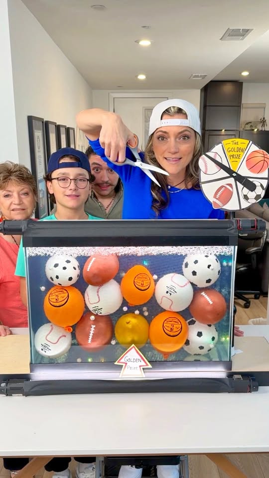 Family sports fun challenge for prizes