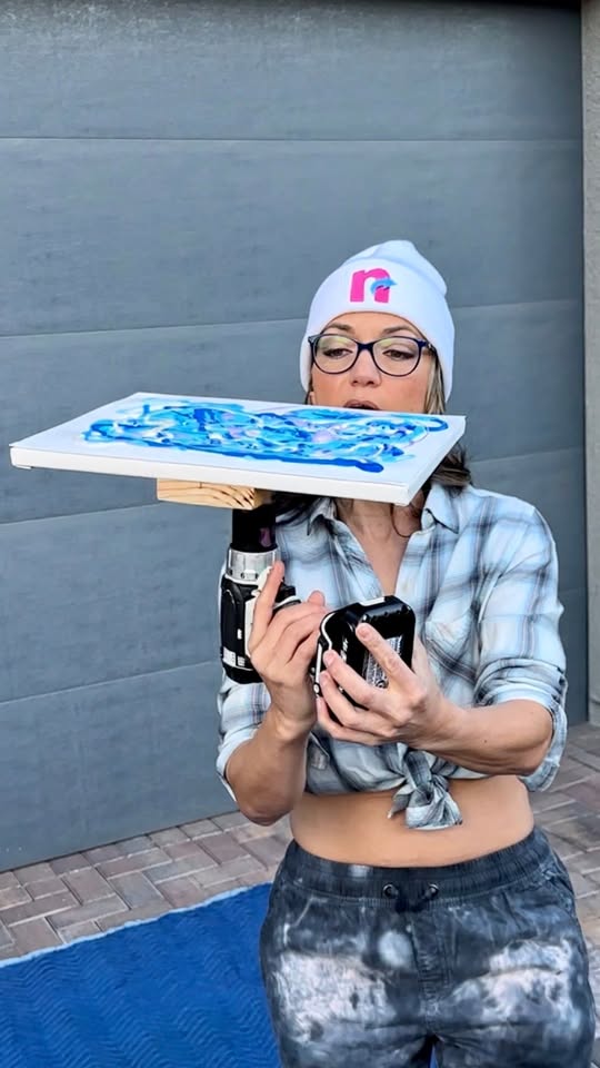 Creating amazing spin art with a power tool
