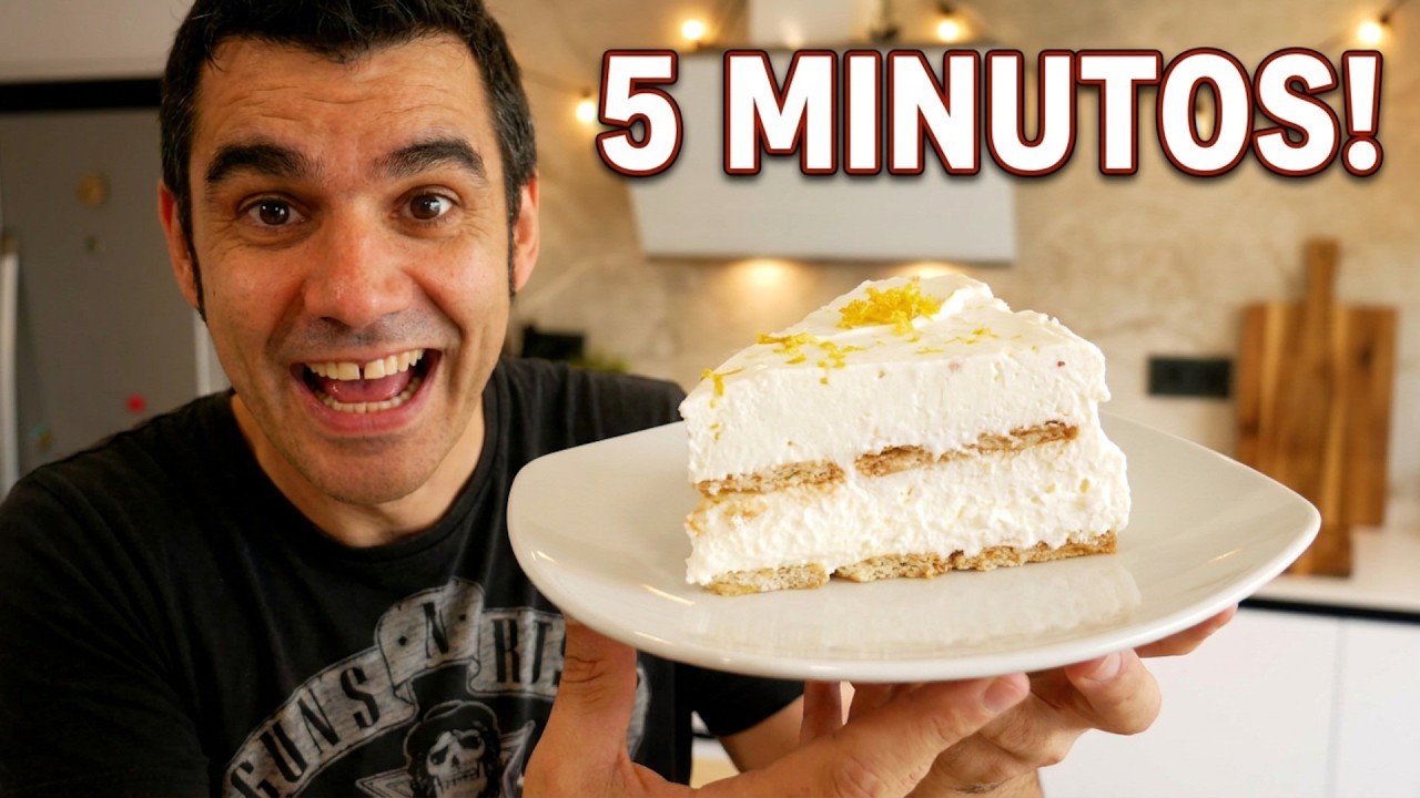 El postre de galleta y limón más fácil sin horno y en 5 minutos
