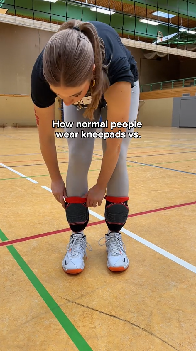 Why do volleyball players wear knee pads?