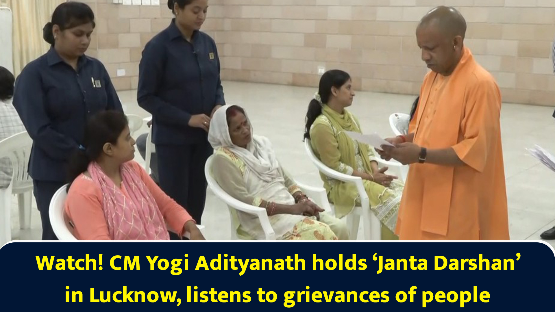 Watch! CM Yogi Adityanath holds ‘Janta Darshan’ in Lucknow, listens to ...