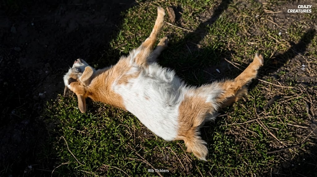 Nature created a goat so dramatic it falls over from pure panic