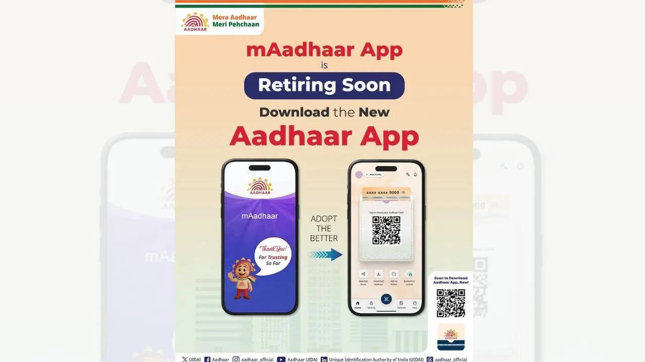UIDAI says mAadhaar app retiring soon: Check what is new Aadhaar app ...