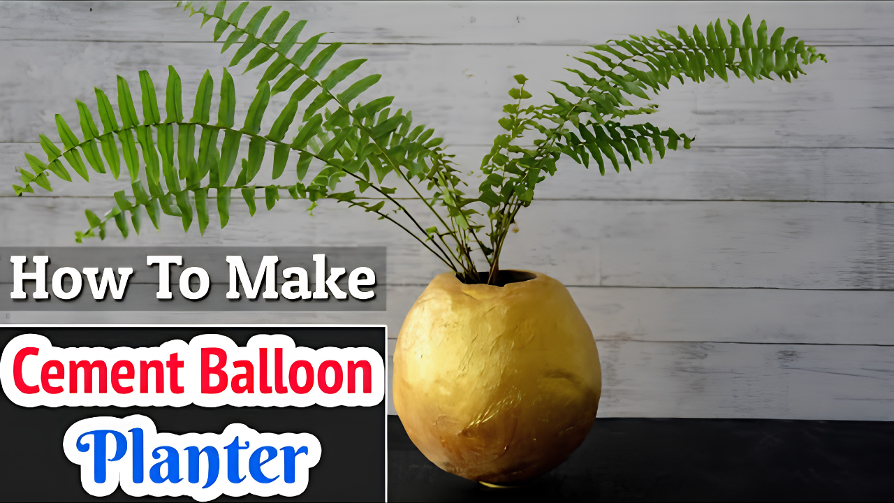 Simple way to create cement balloon planters at home