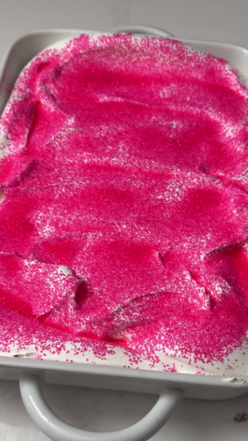 Simple Homemade Celcius Poke Cake Dessert Idea