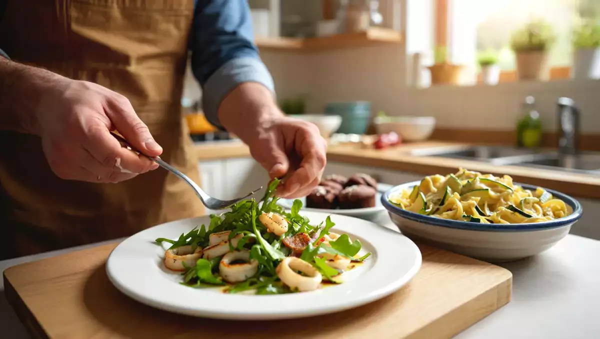 June 1st daily menu: grilled calamari, creamy zucchini carbonara and ...