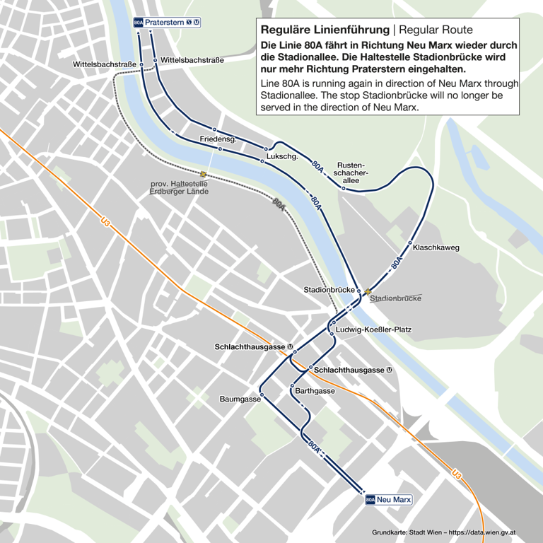 Mit dem 77A wieder direkt ins Stadionbad: Wiener Linien bauen Öffi ...