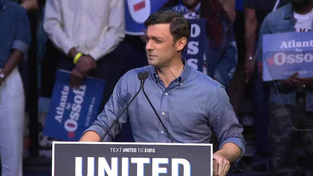 Ossoff rallies Atlanta supporters with sharp attacks on Trump, GOP ...