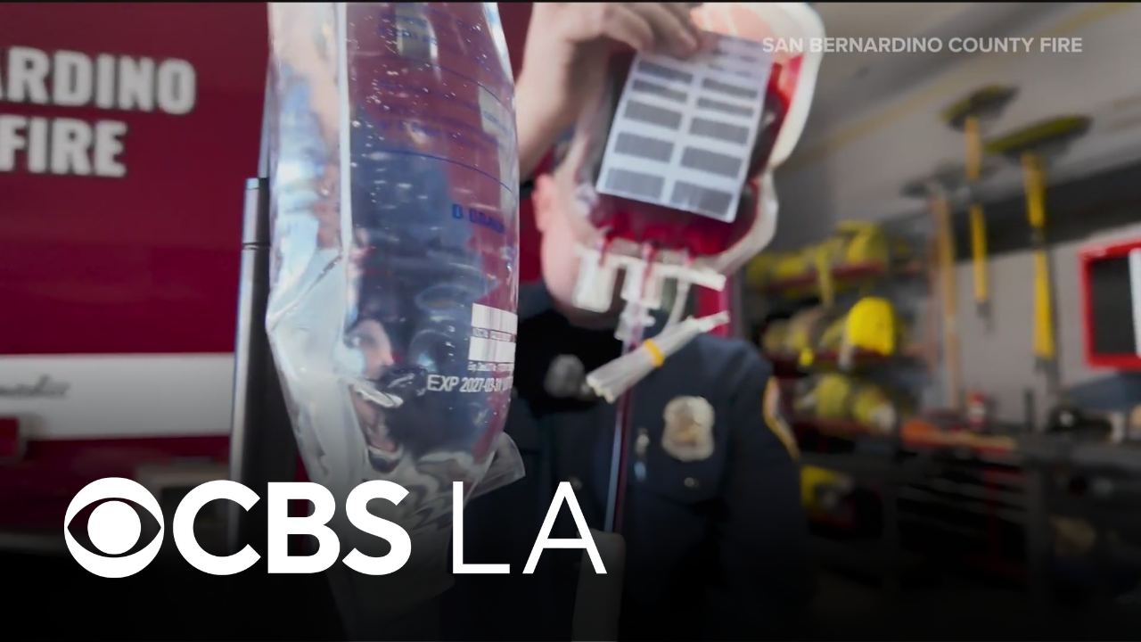 San Bernardino County firefighters beginning emergency blood ...