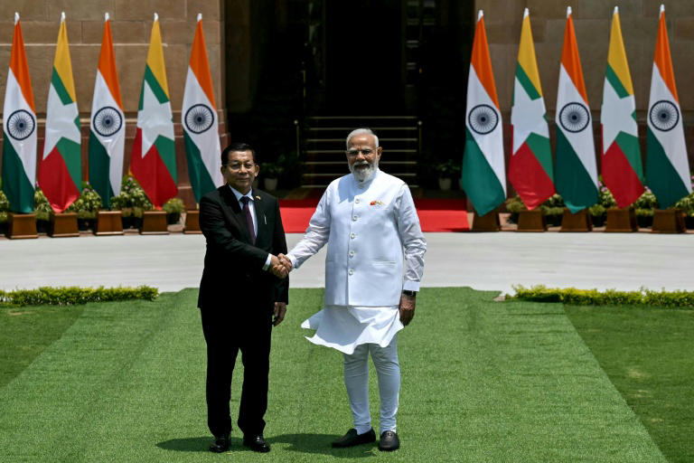 Myanmar president in India for trade and security talks