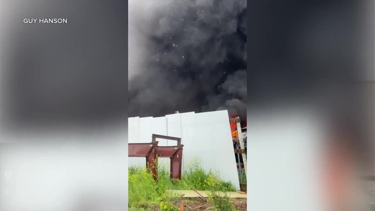 Crews respond to large fire at recycling facility near Missoula