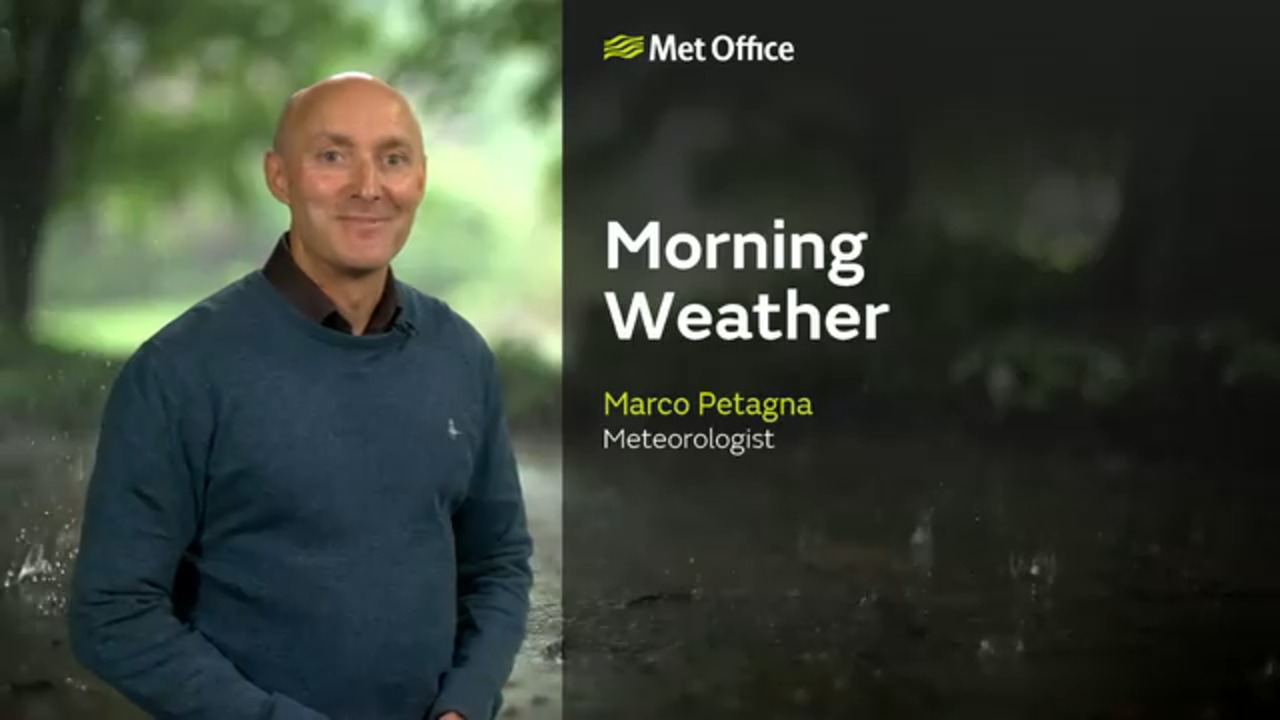 Met Office Monday morning weather forecast 01/06/26