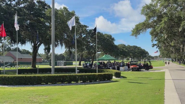 Volunteers gather at Biloxi National Cemetery to retrieve 27,000 ...