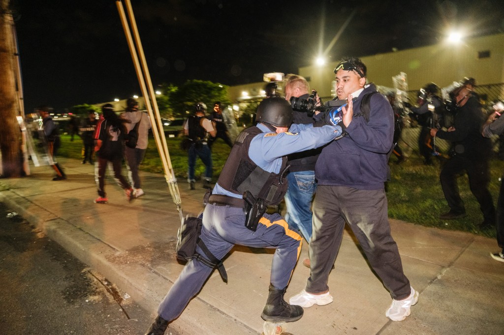 At least 20 protesters arrested at ICE detention center Delaney Hall as ...