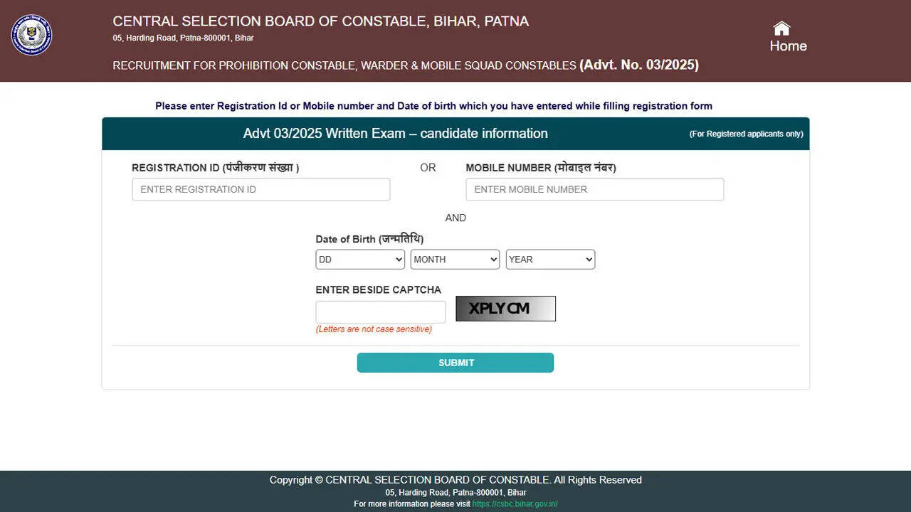Bihar CSBC exam city slip released, jail prahari admit card download ...