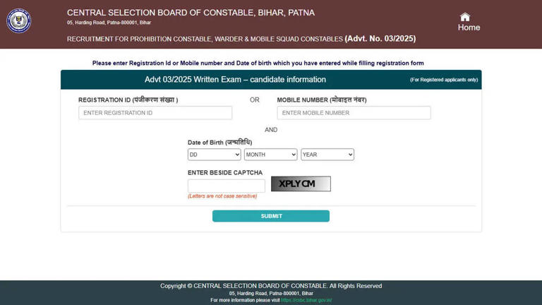 Bihar CSBC exam city slip released, jail prahari admit card download ...