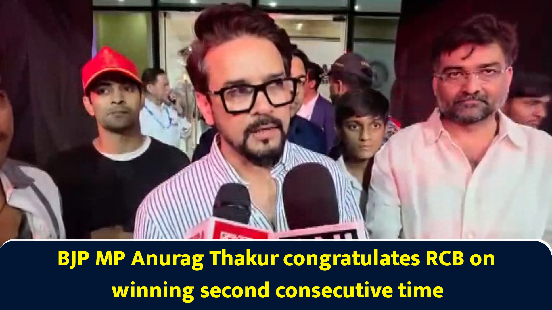 BJP MP Anurag Thakur congratulates RCB on winning second consecutive time