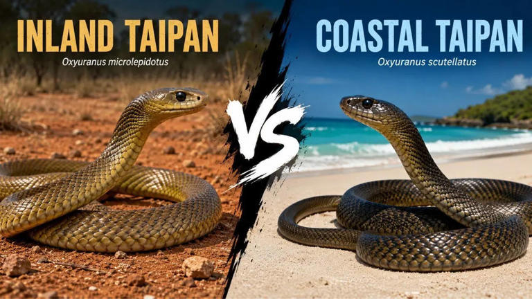 Inland taipan vs coastal taipan: Venom, size, speed and the ultimate ...