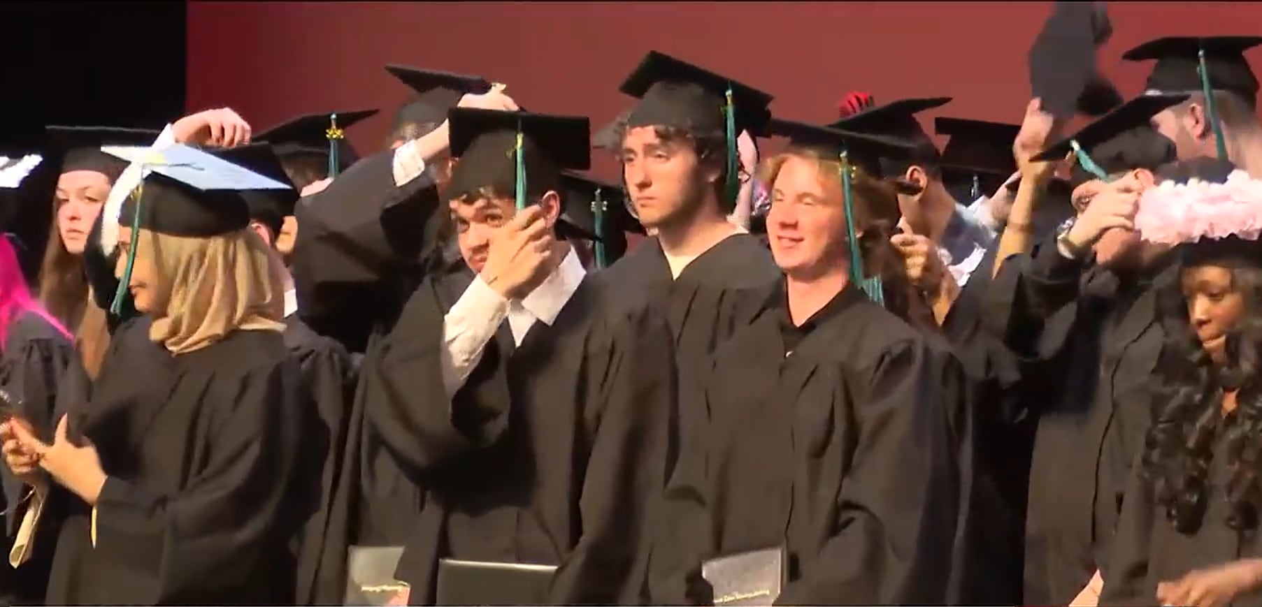 Online high school students meet classmates in person at graduation