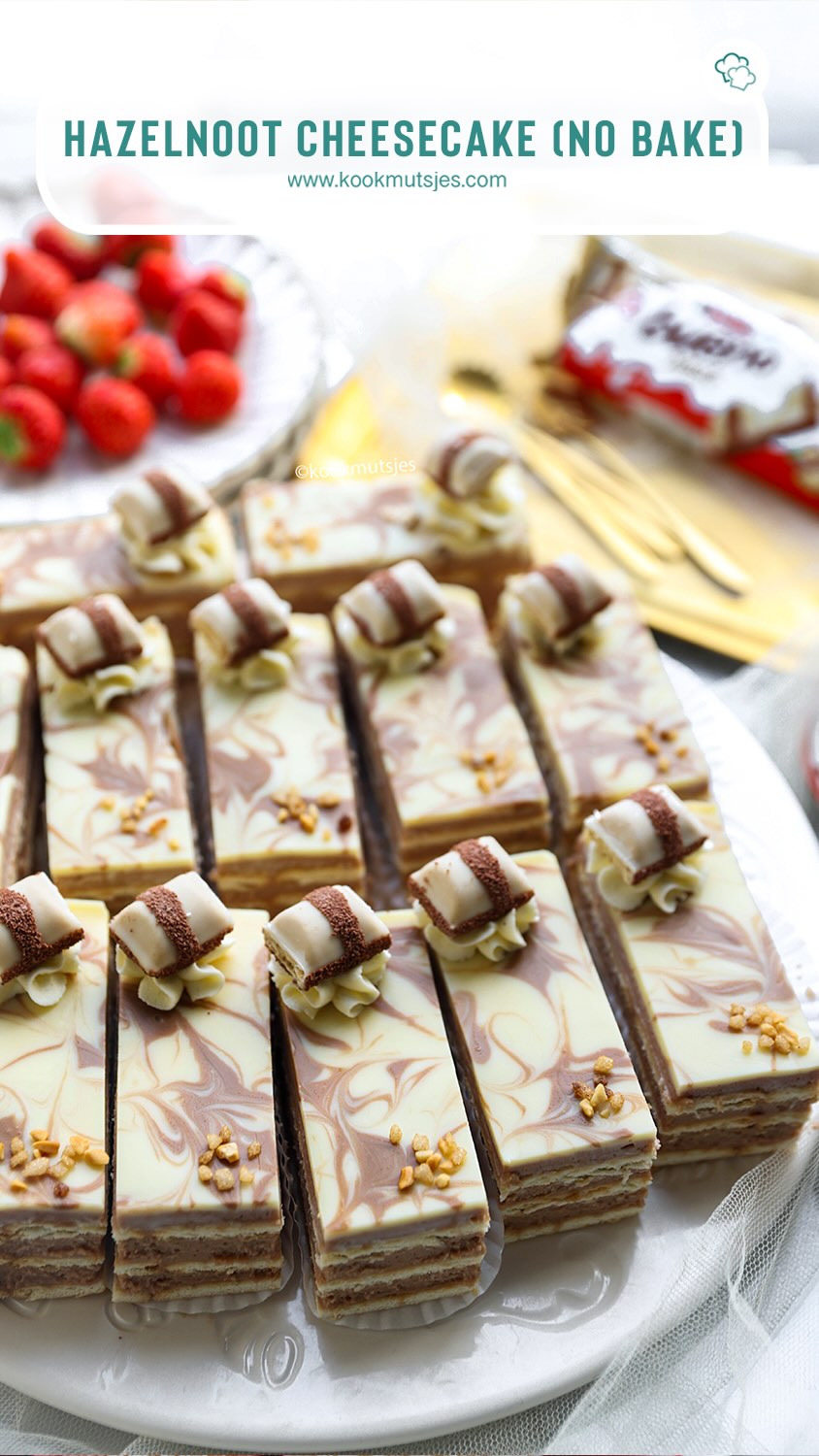 No bake hazelnoot cheesecake romig simpel recept