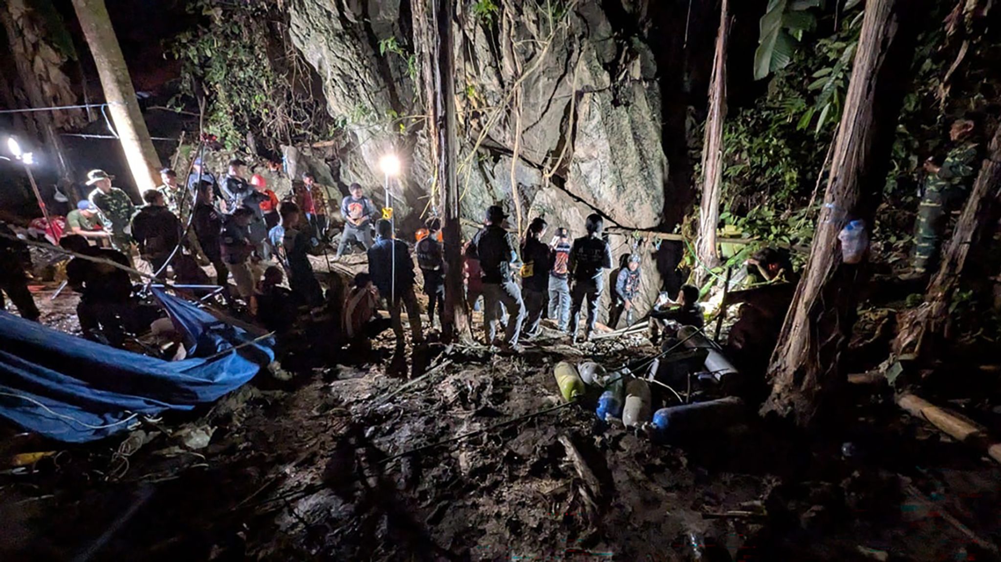 Rescuers find new access route in search for two missing Laos miners