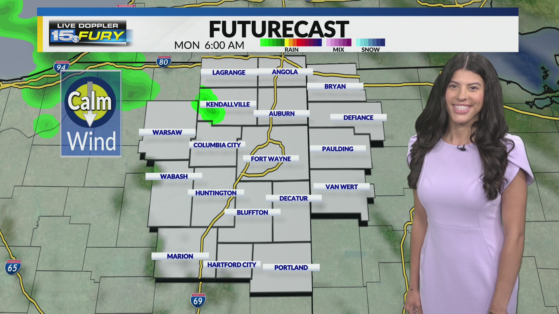 A few sprinkles this morning