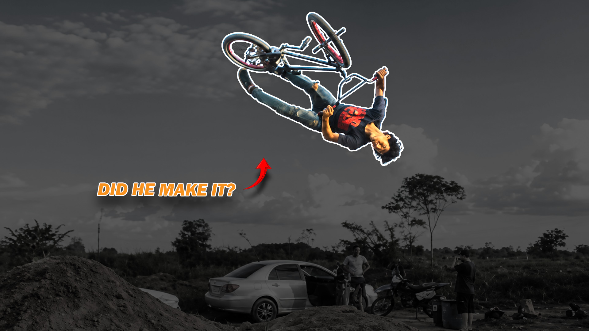When a bike trick goes wrong