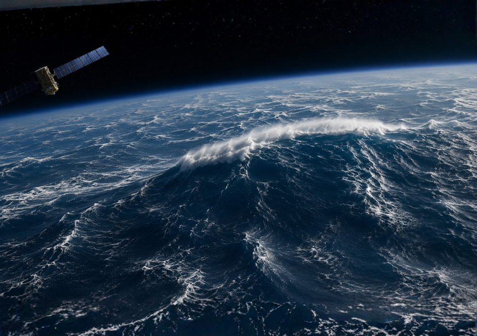 El océano mostró su fuerza desde el espacio: una ola de casi 20 metros ...