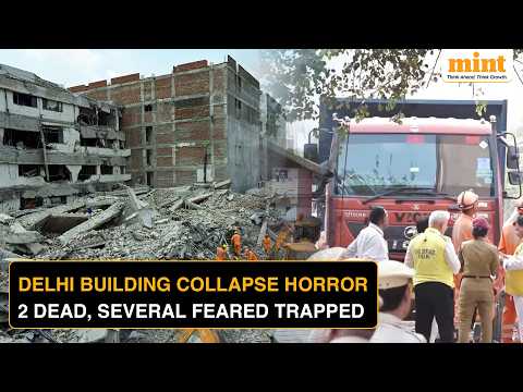 Multi storey building collapses in South Delhi, 2 dead, several rescued
