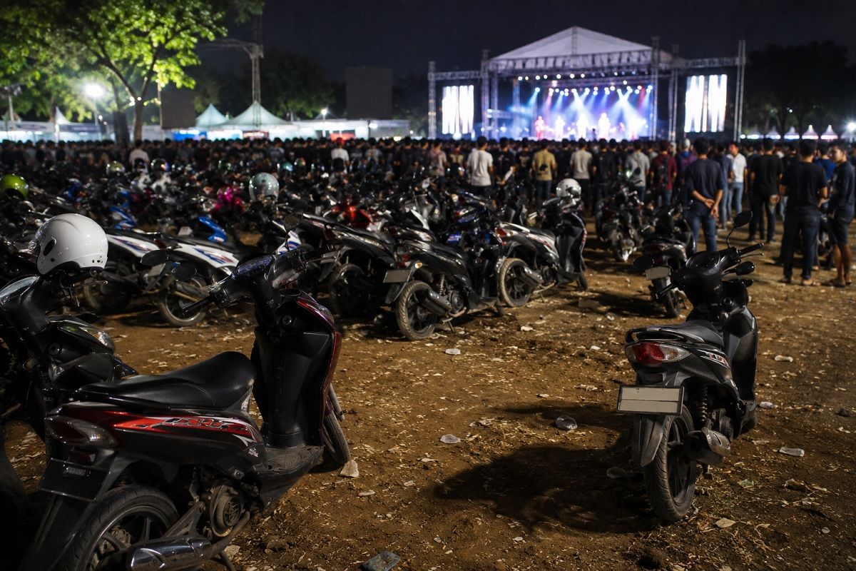 Heboh 7 motor lenyap tanpa jejak di konser musik, polisi ungkap fakta ...