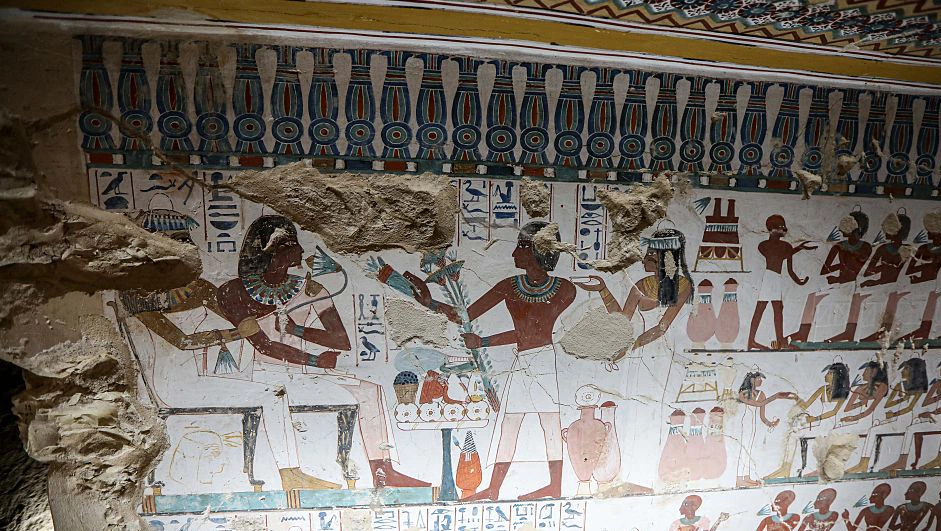 Archaeologists uncover 22 coffins of temple singers in Luxor tomb