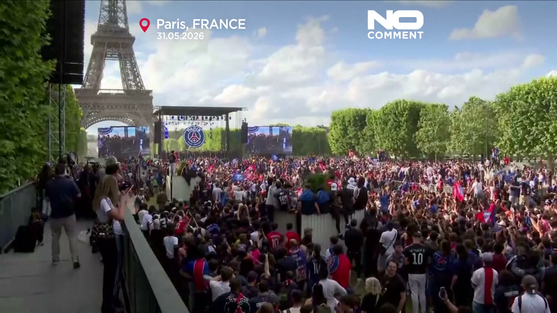 PSG celebrate with Macron at Elysee Palace