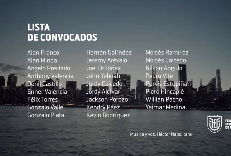 La liste de l’Equateur pour la Coupe du Monde, 1 joueur du PSG appelé