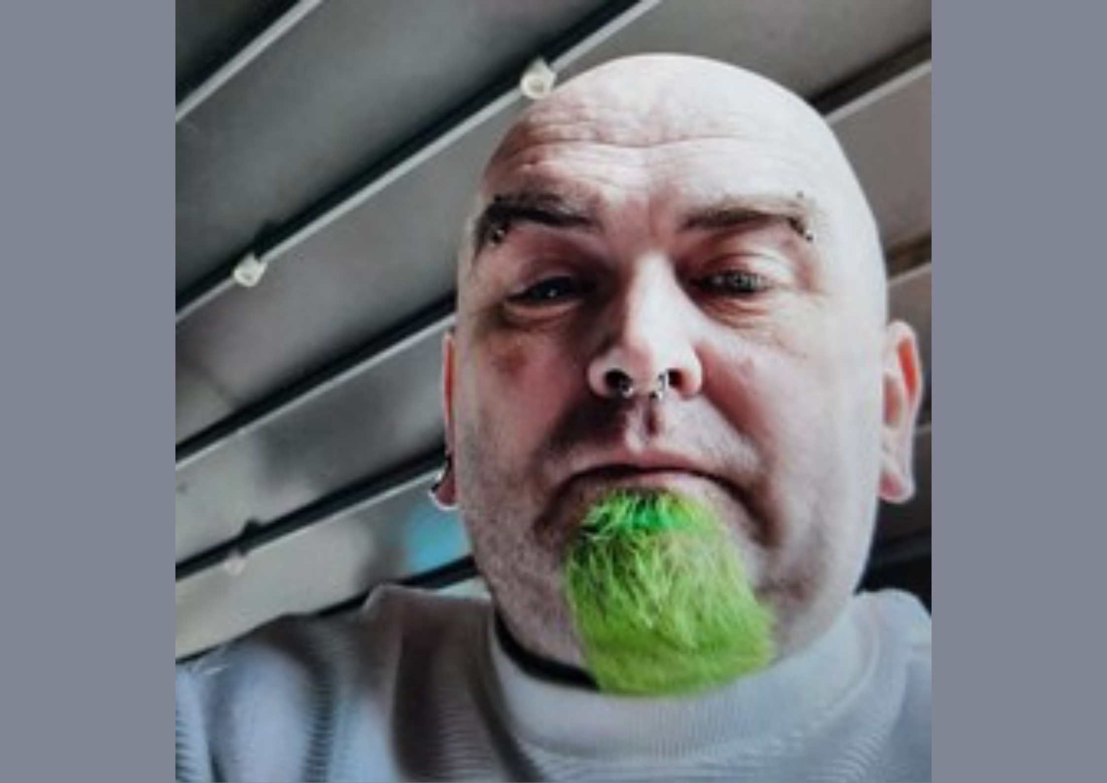 Man with green goatee and Star Wars tattoos missing from West Lothian
