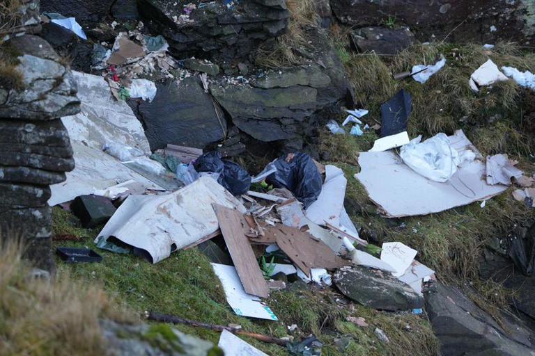 Tonnes of waste cleared in 'river of rubbish' operation on Welsh mountain