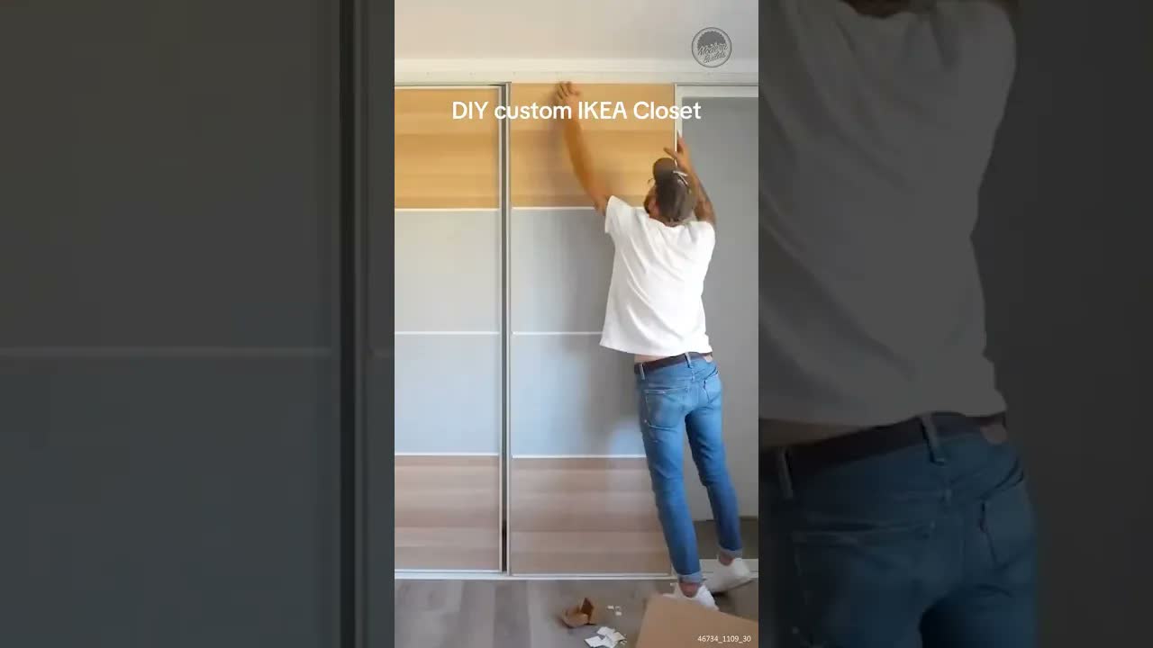 IKEA sliding closet door install