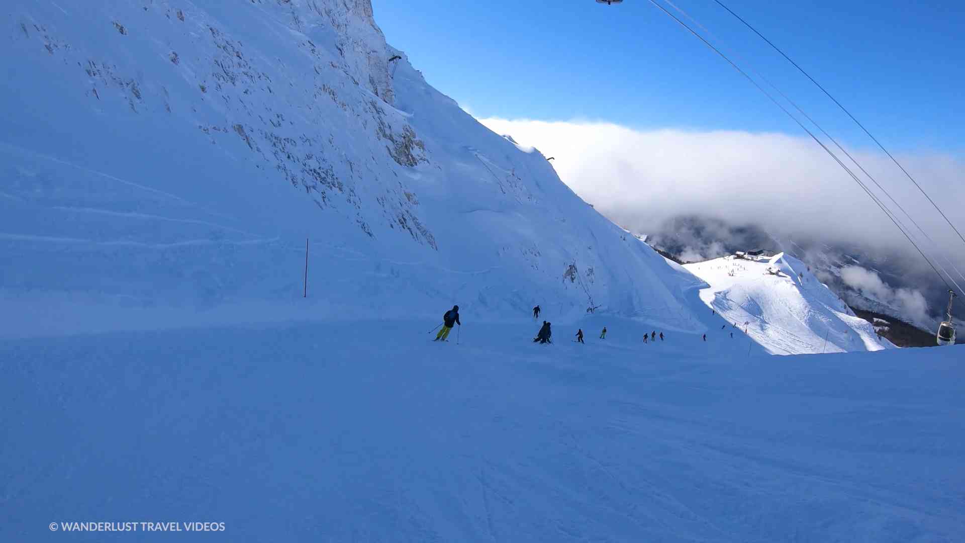 Een mooie afdaling door skigebied Les Arcs (4K)