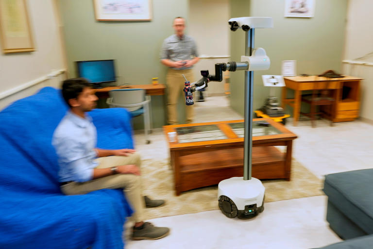 Googly-eyed robot gives dementia-stricken husband his freedom back