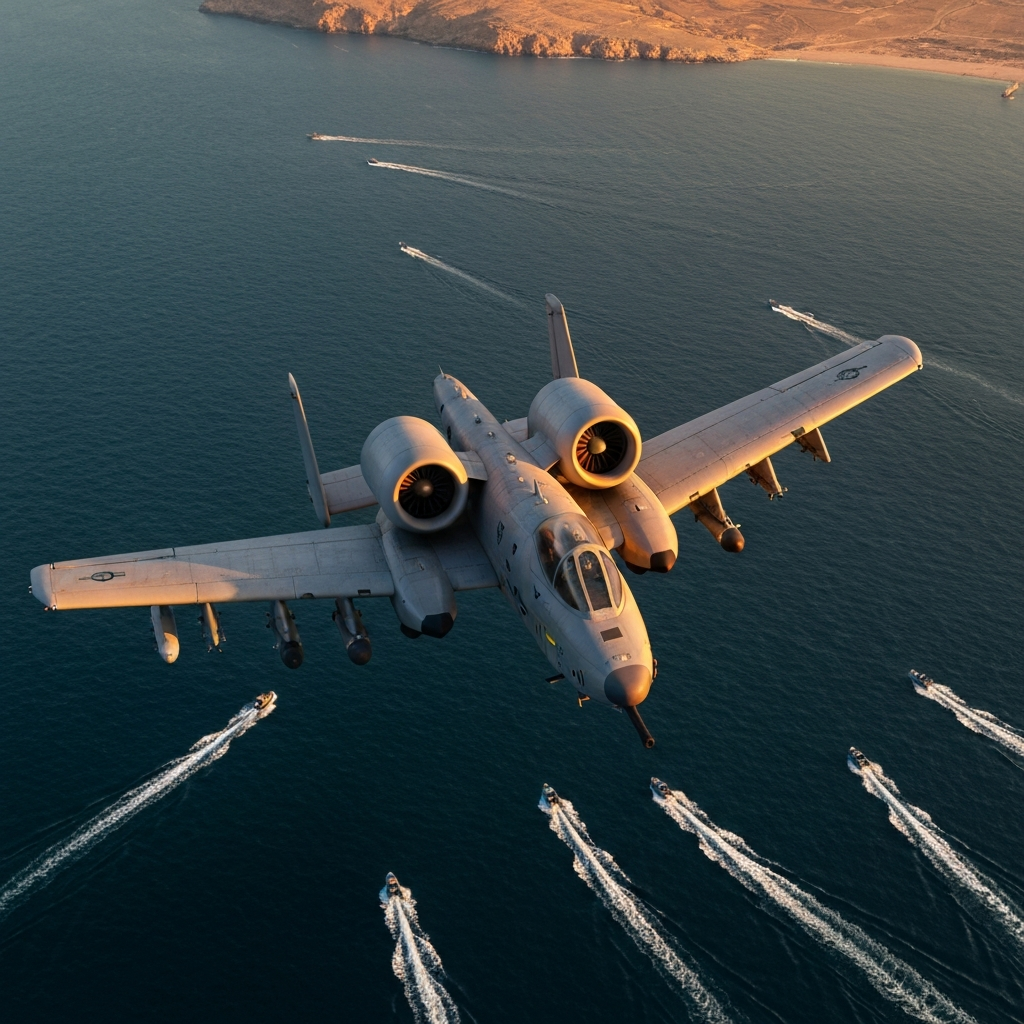 USAF A-10 Warthog counters swarm attacks in Hormuz Strait