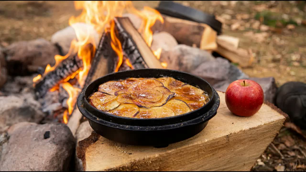 New level of outdoor cooking unlocked: Making rustic desserts without ...