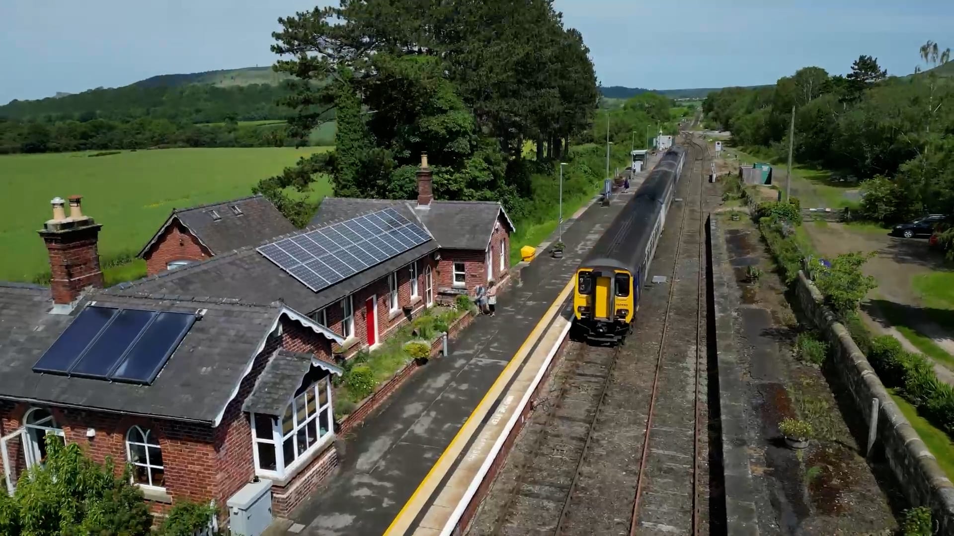 We live in old railway ticket office - 12 trains a day stop at our ...