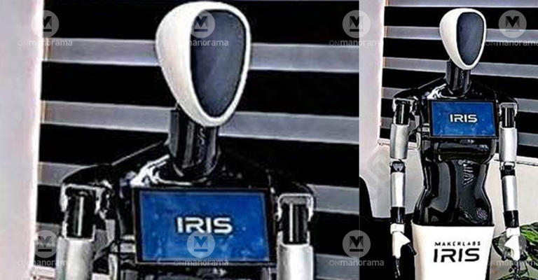Students welcome AI teacher Iris at Vishwajyothi School in Kochi