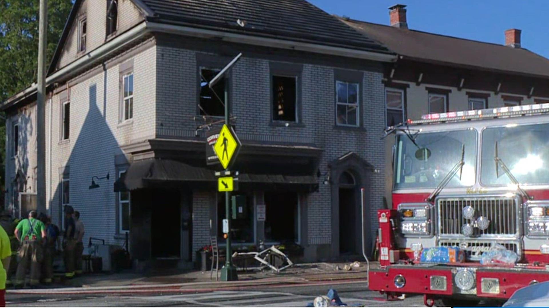 Crews investigate fire at Corvette Grille and Bar