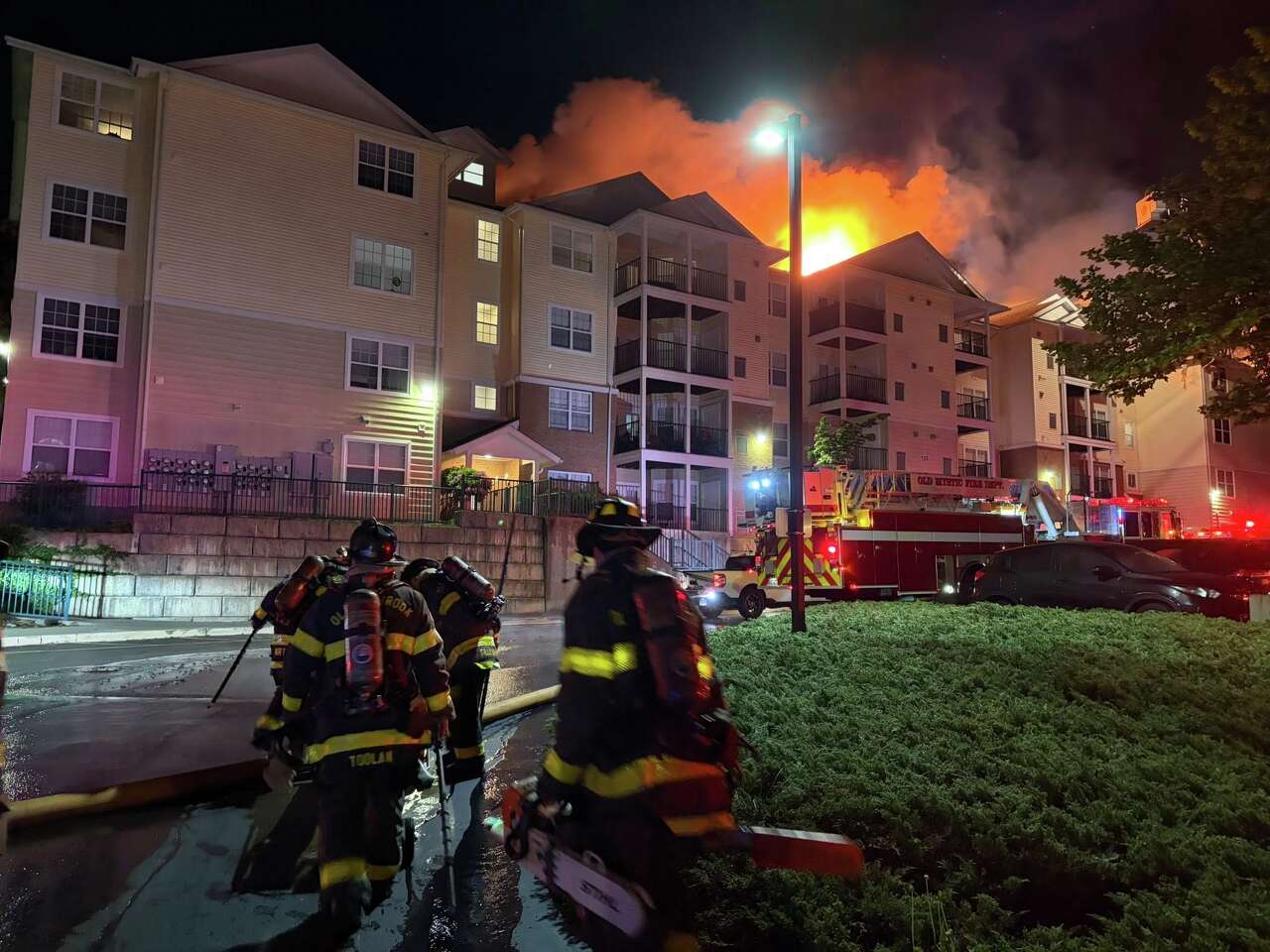 More than 50 displaced after massive fire tears through Groton ...