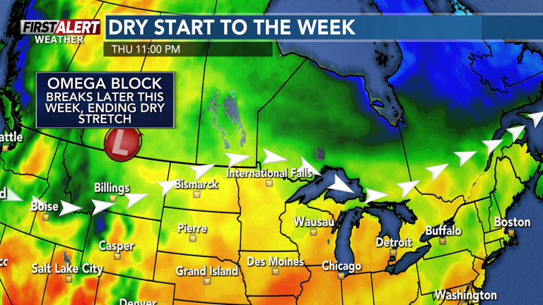 Suntabulous and dry weather continues early in the work week