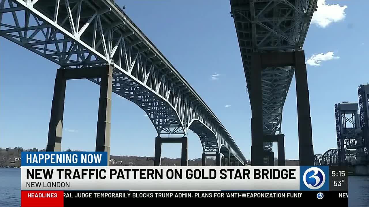 Gold Star Bridge I-95 lane changes begin