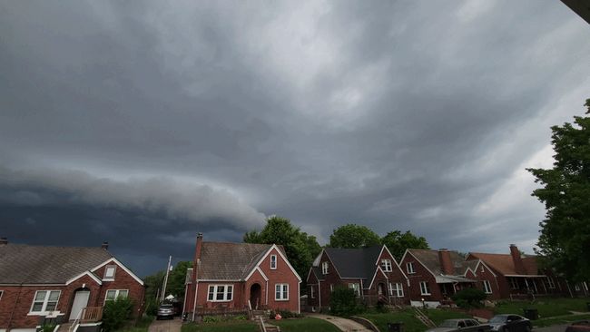 Storm clouds roll across southeastern Missouri