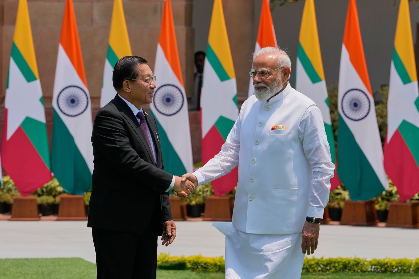 Modi meets Myanmar's military-backed president as India says engagement ...