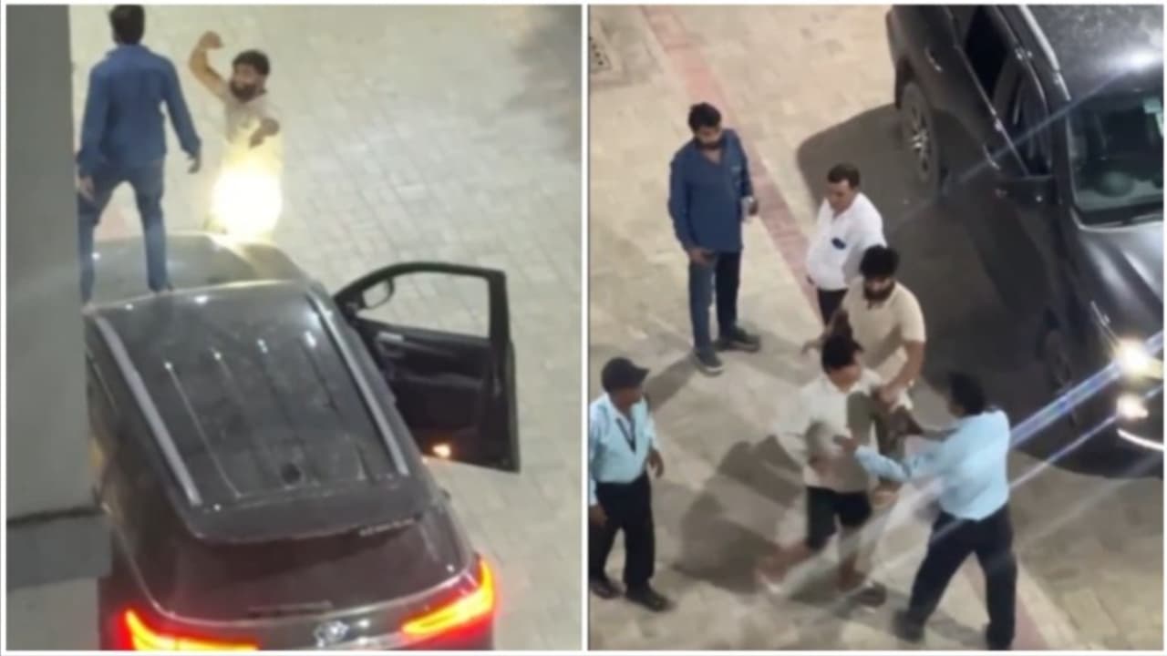 Men dance on SUV inside Gurugram society, assault guard for objecting ...